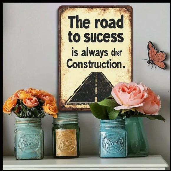 Wall Decor | Vintage Road Sign Wall Art | Poshmark